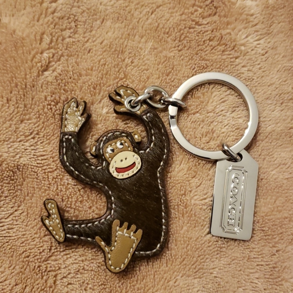 Coach Rare Monkey Keyfob, Pony Hair - Gem